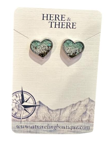 Destination Heart Shaped Studs – Bottoms Up Boutique