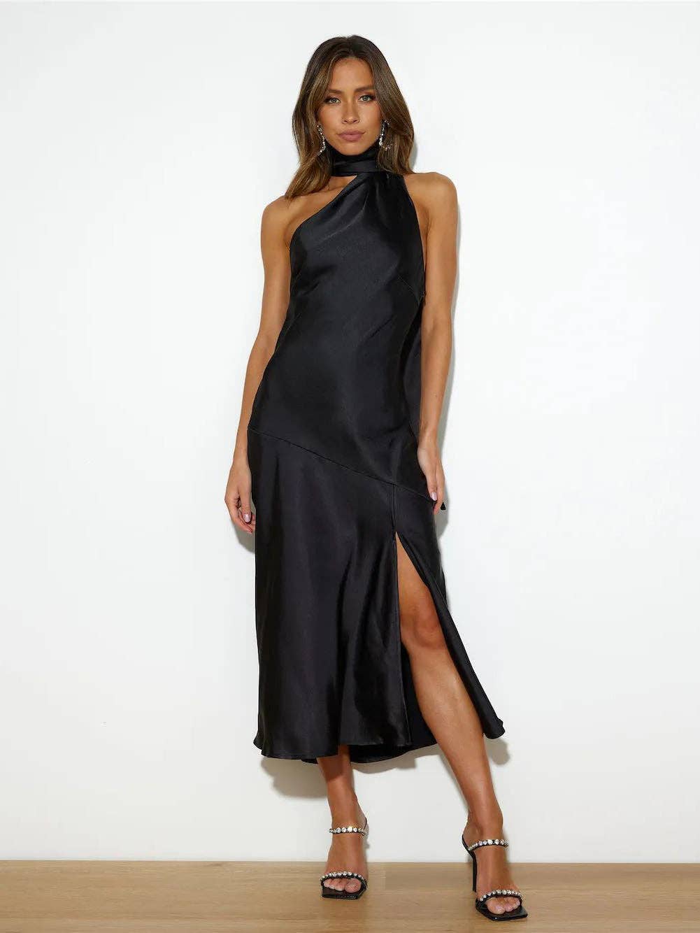 Backless Side Split Dress – Bottoms Up Boutique